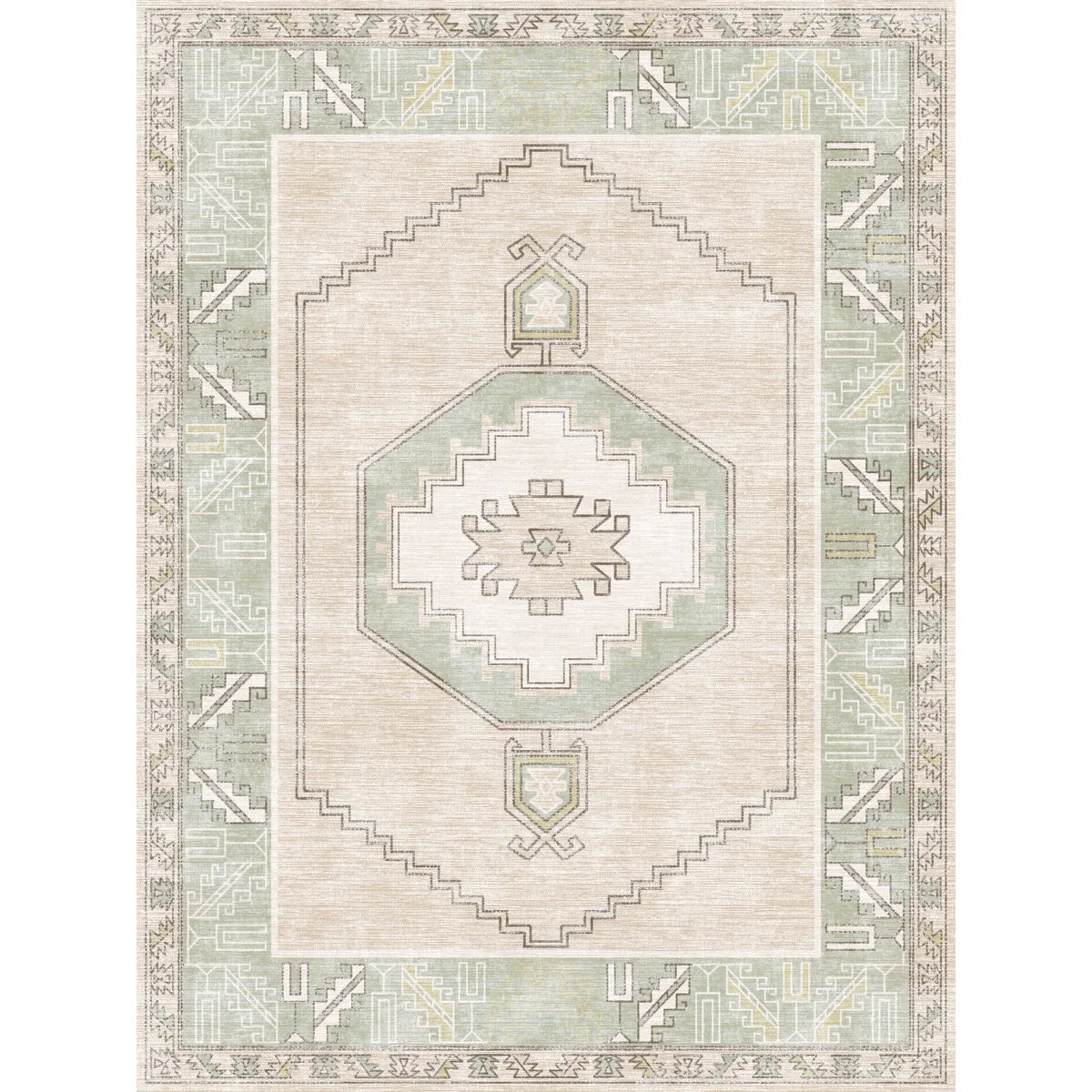 Barbara Light Green Beige Rug – rugmeup